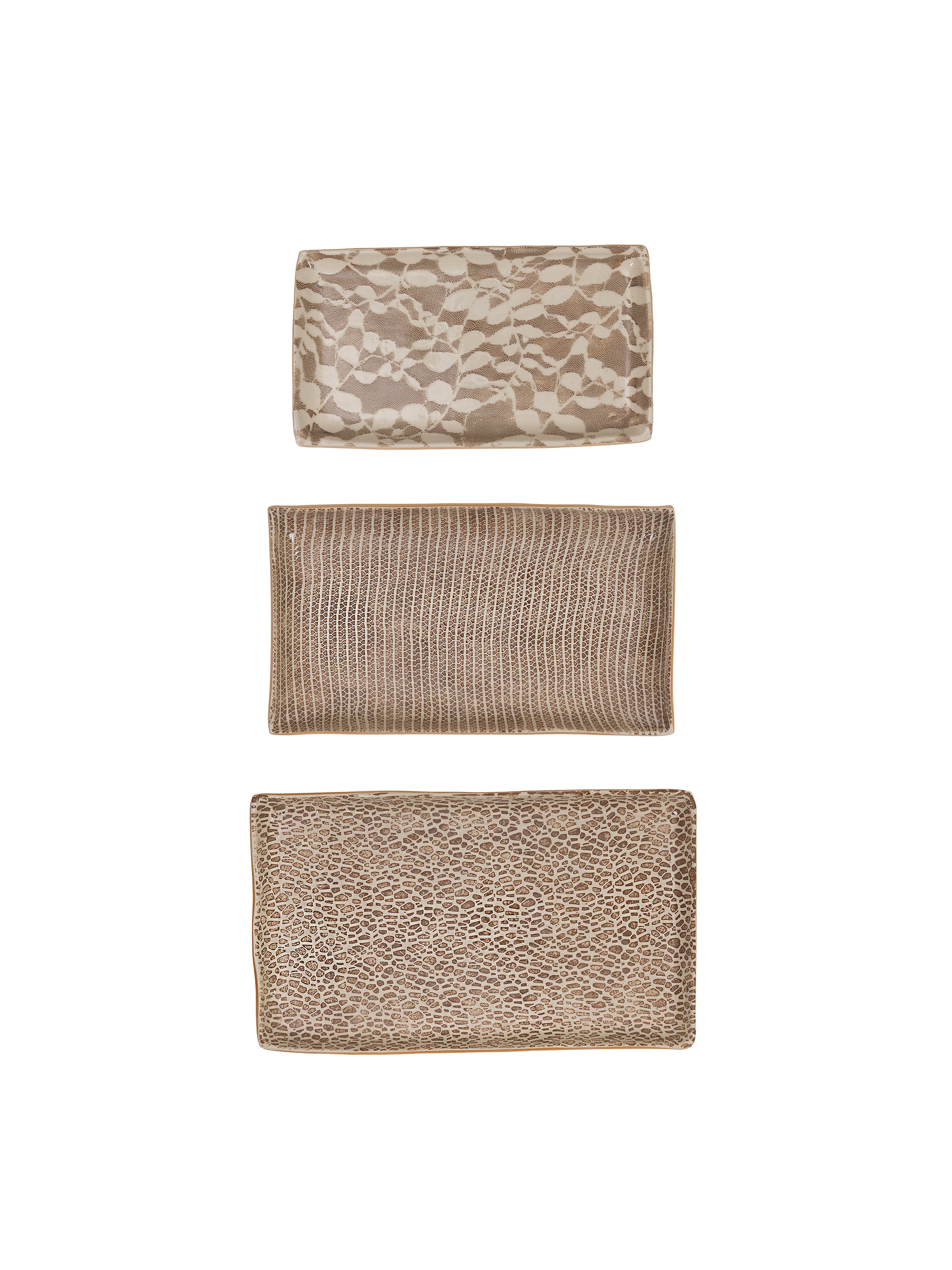 Terrafirma Ceramics Mocha Stacking Rectangle Trays | Platters & Serving Trays | Weston Table