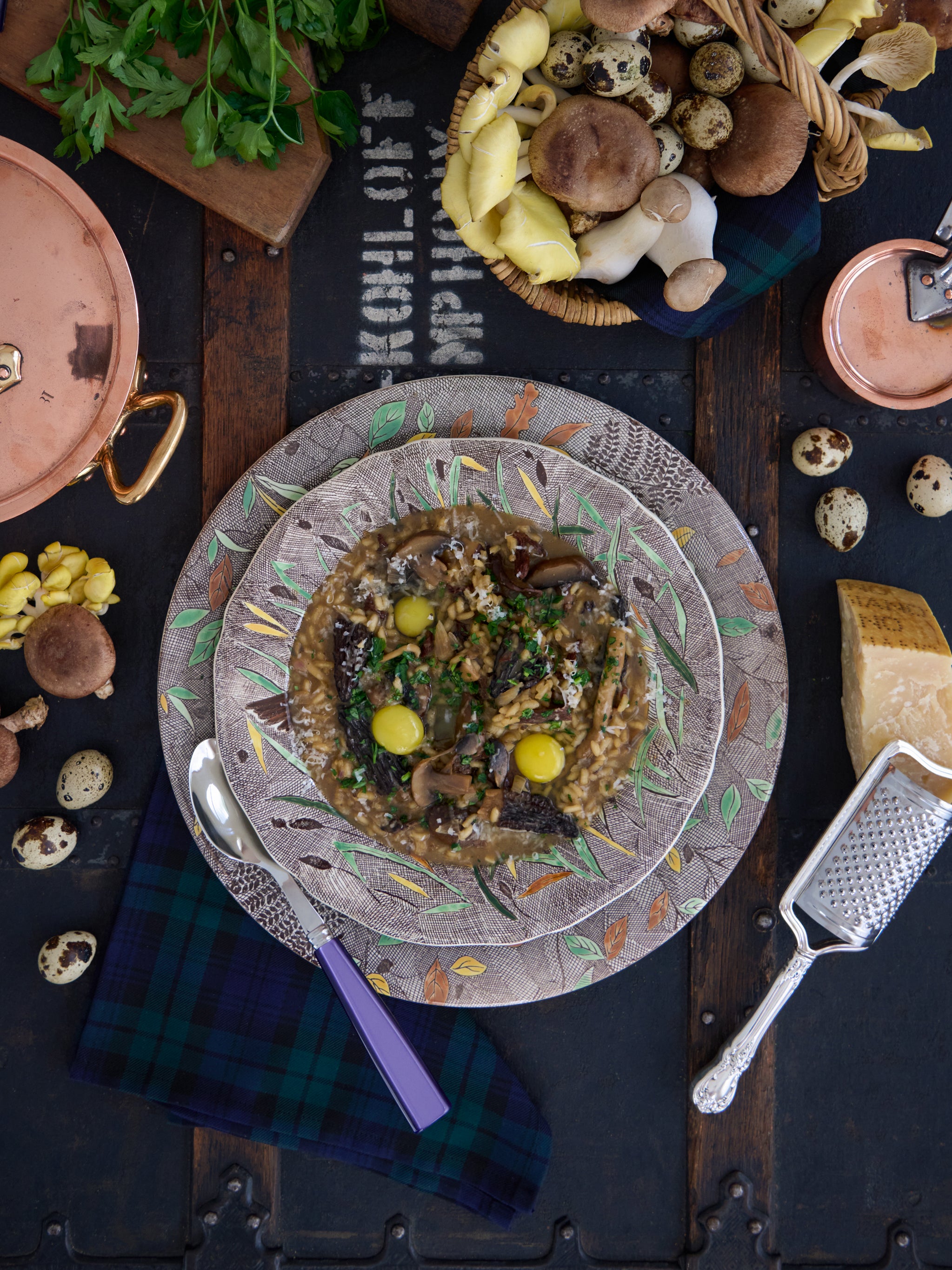 Quail Egg and Mushroom Risotto | Weston Table