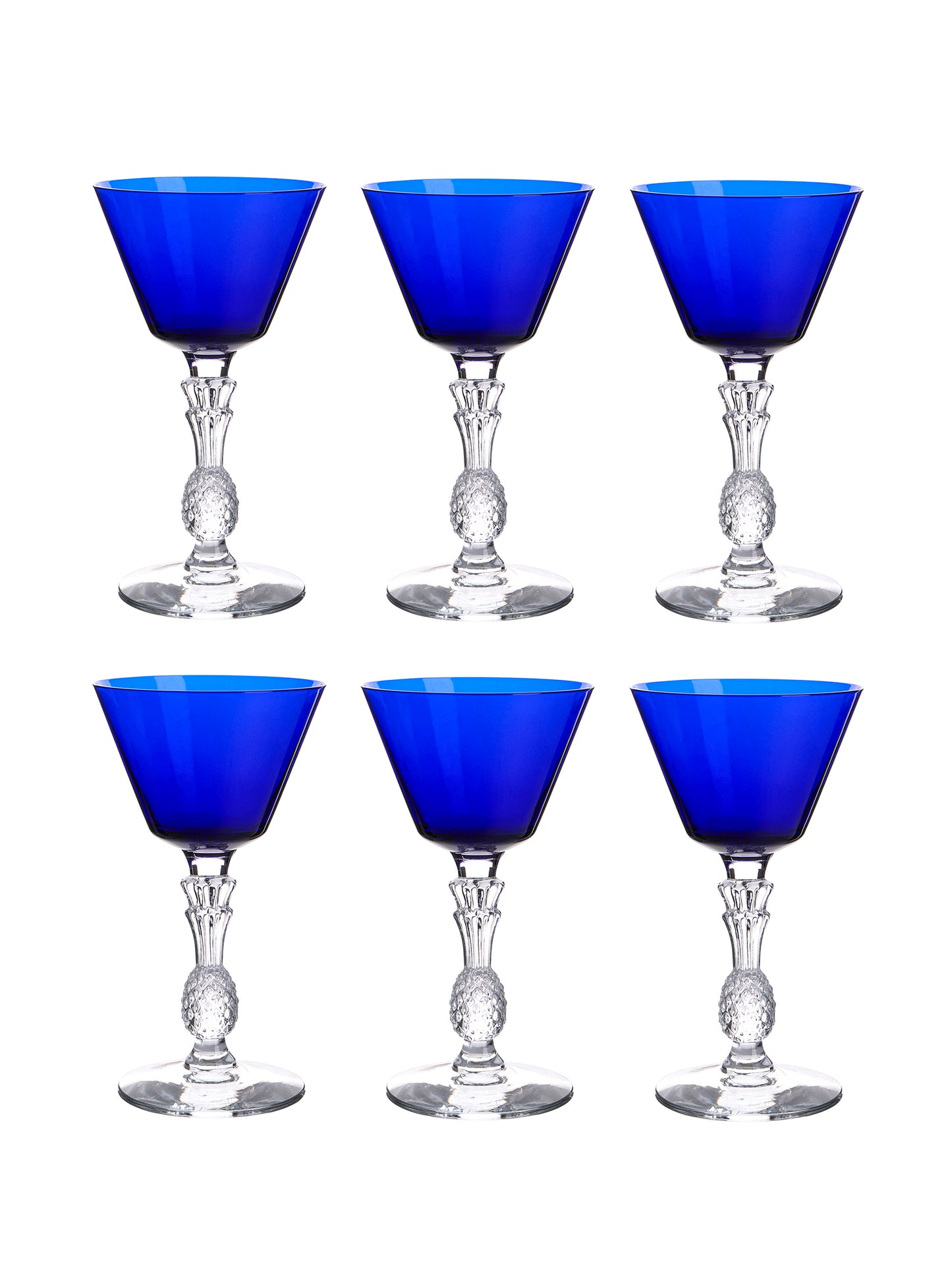 Vintage 1930s Morgantown Blue Cobalt Plantation Cocktail Glasses ...