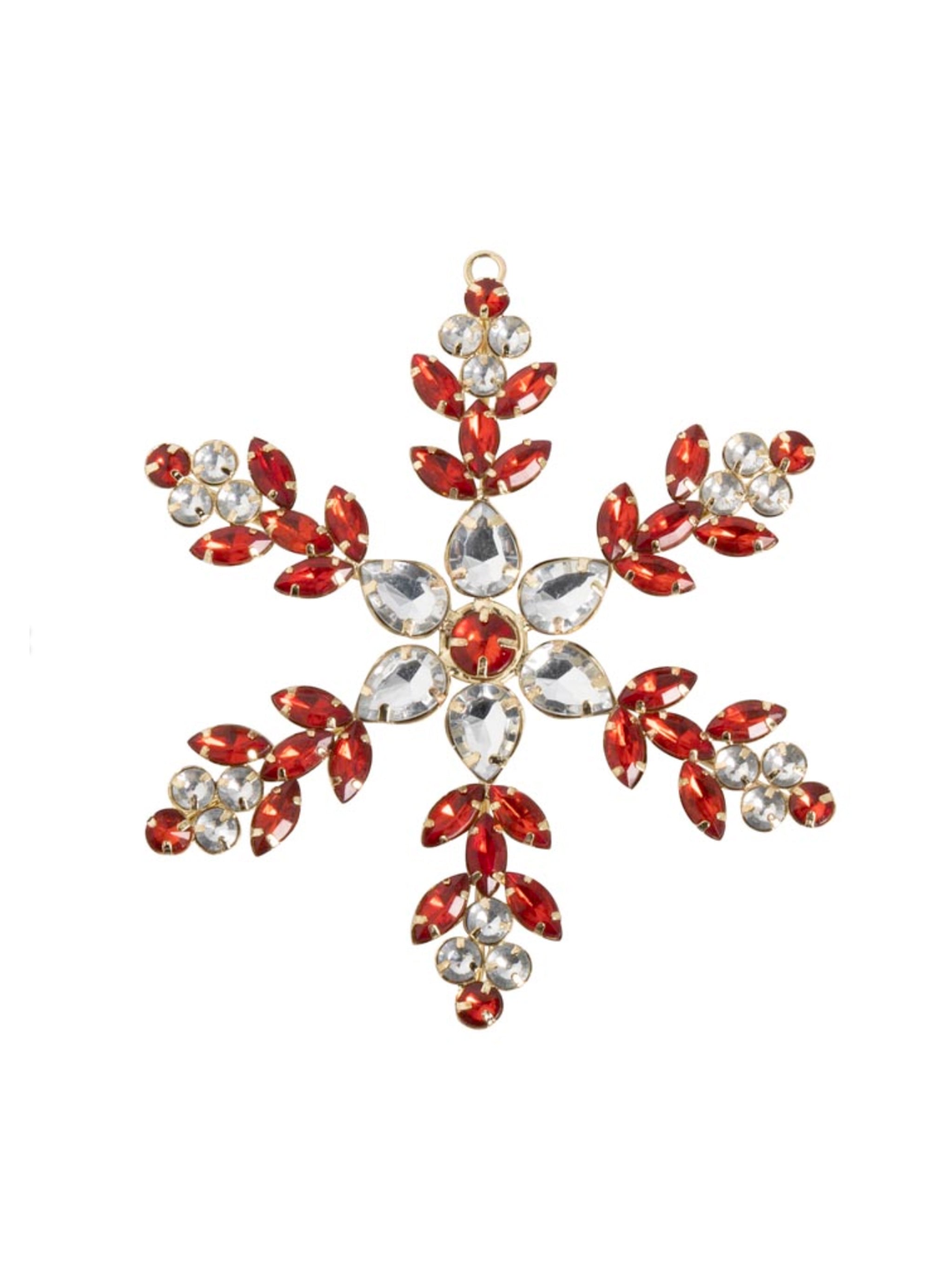 Bejeweled Christmas Red Snowflake Ornament | Christmas Ornaments ...