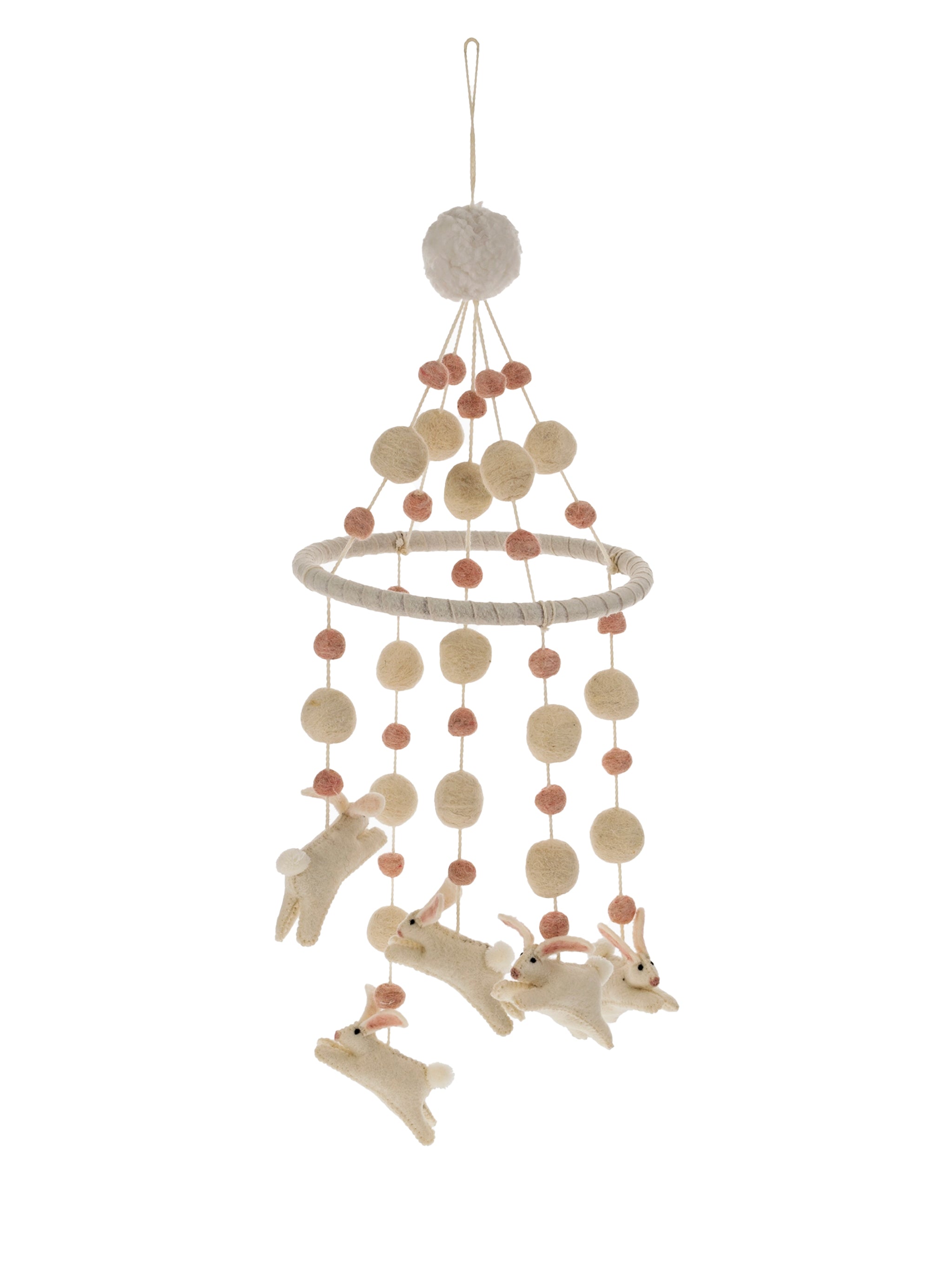 Handmade Bunny Felt Mobile | Nursery Decor & Accessories | Weston Table