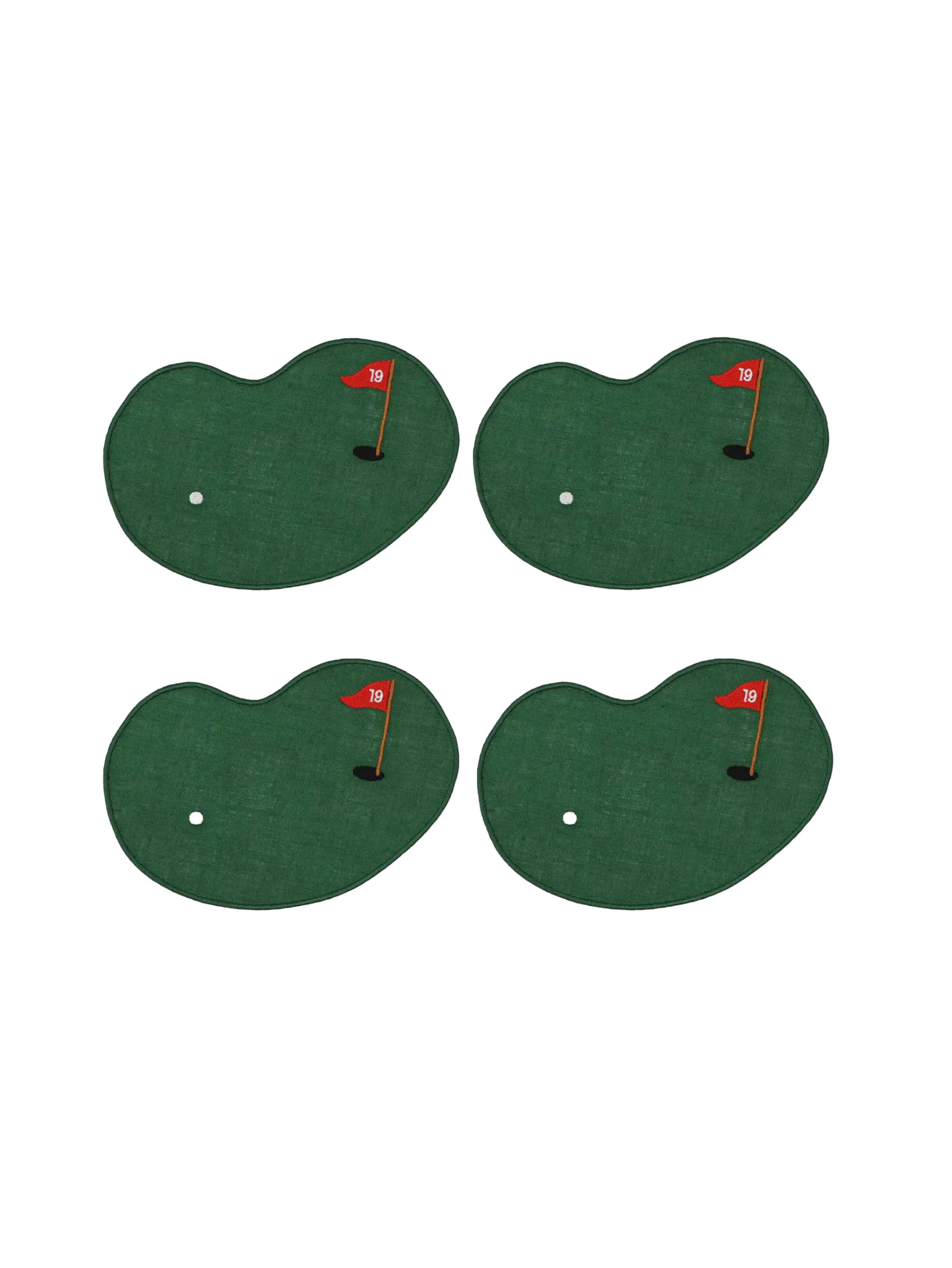 Shop the Golf Greens Linen Cocktail Napkins at Weston Table