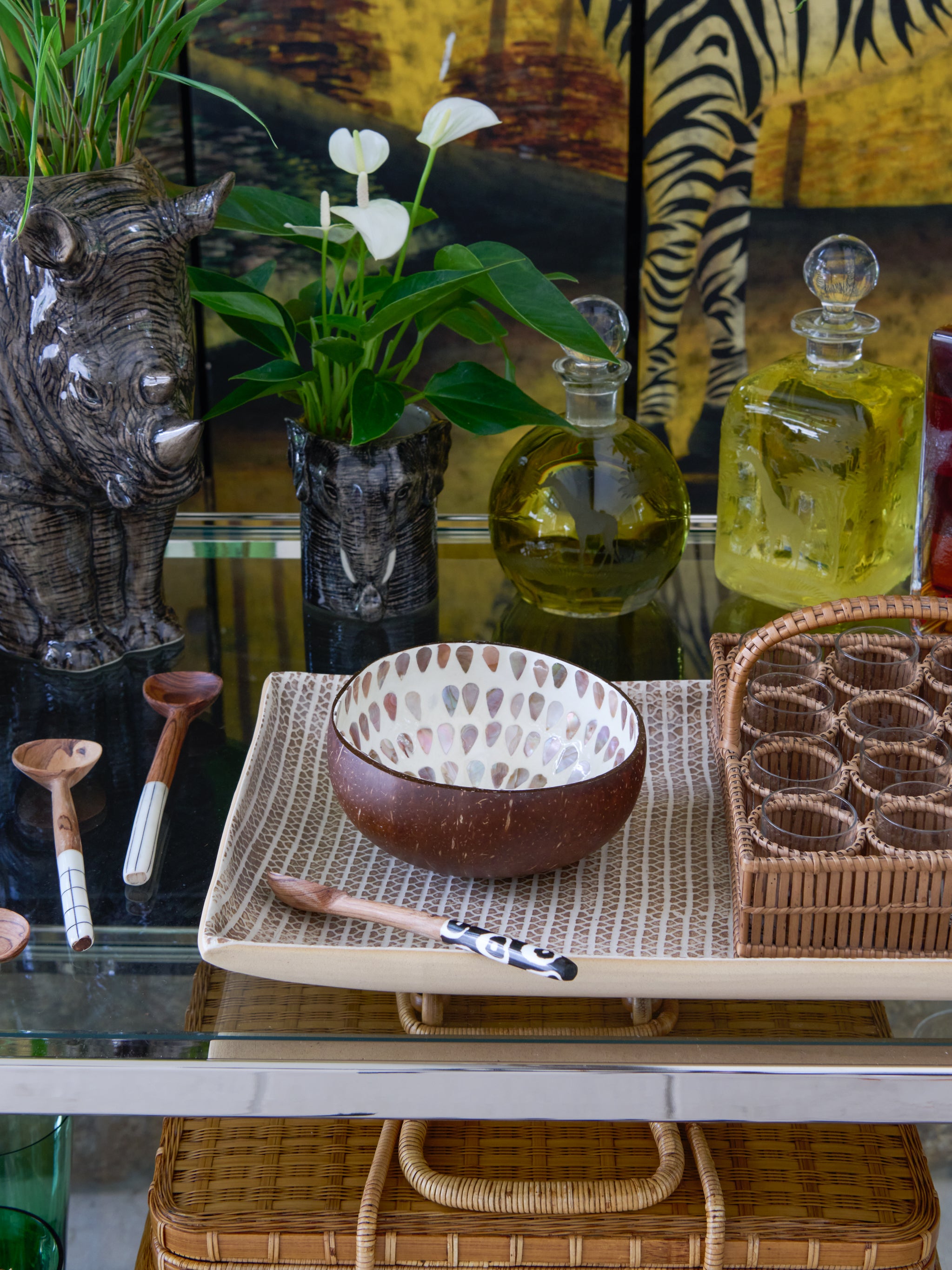 Lacquered Coconut Bowl Set | Bowls & Basins | Weston Table