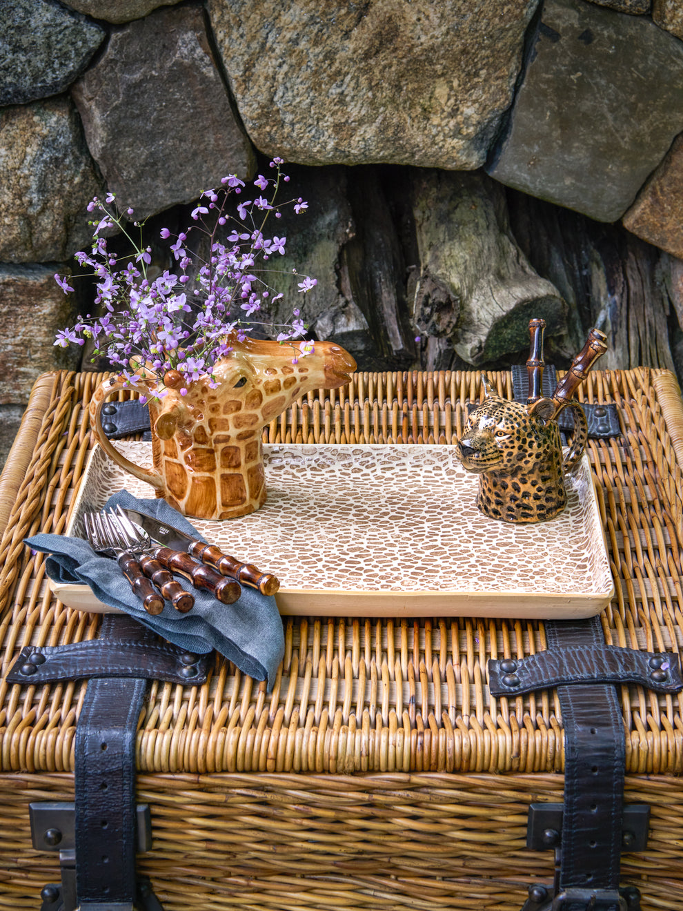 Terrafirma Ceramics Mocha Stacking Rectangle Trays | Platters & Serving Trays | Weston Table