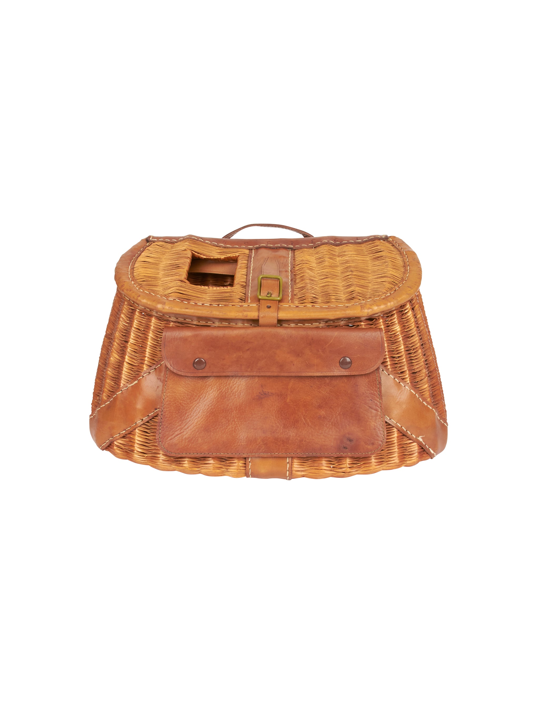 Shop the Vintage 1945 Pocketed Occupied Japan Creel with Leather Trim ...