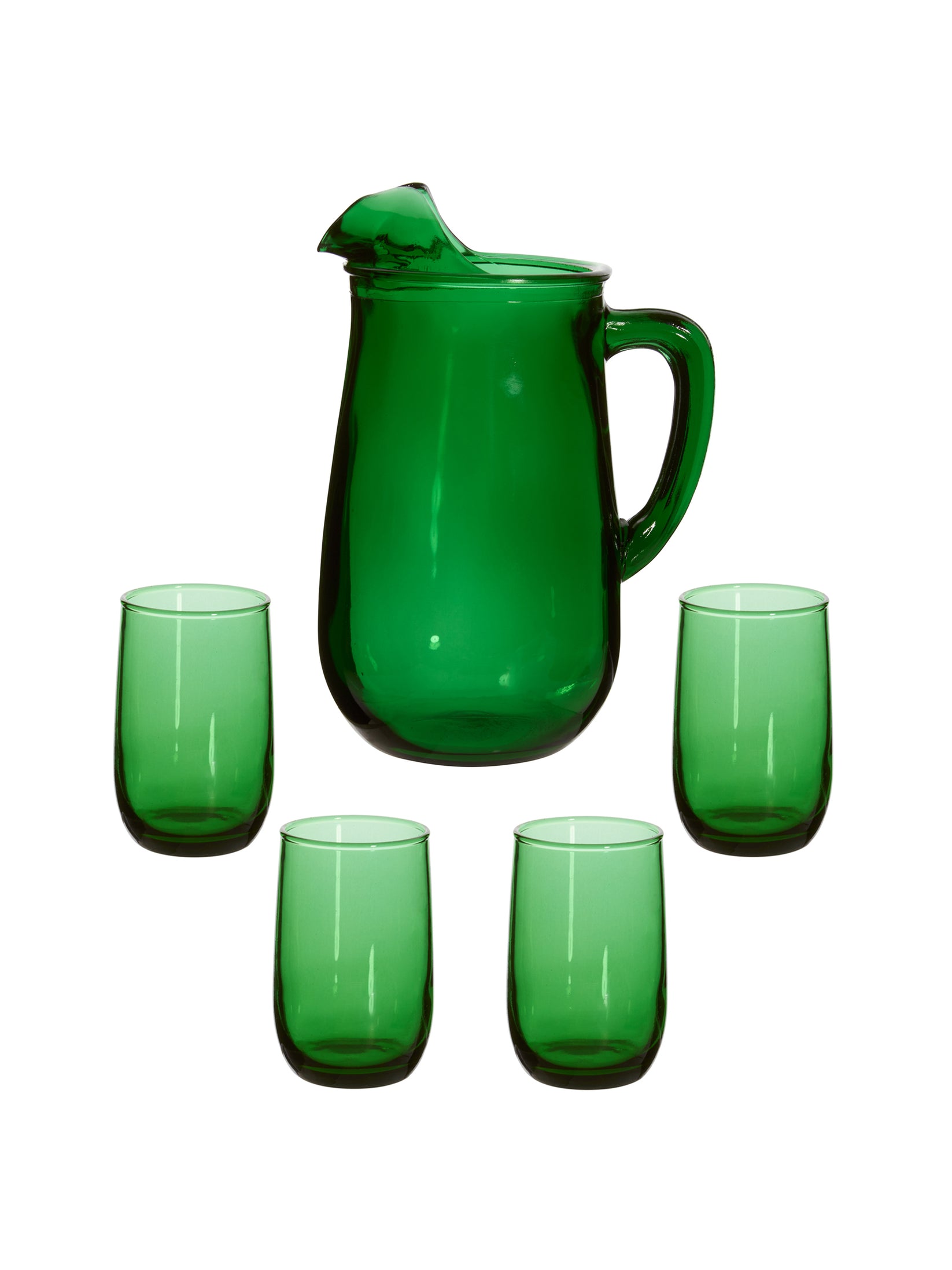 Vintage 1950s Forest Green Pitcher and Glass Set | Pitchers & Jugs ...