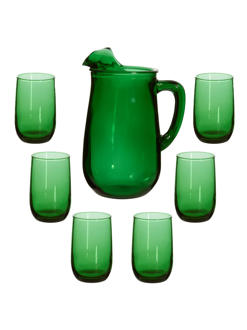 Vintage 1950s Forest Green Pitcher and Glass Set | Pitchers & Jugs ...