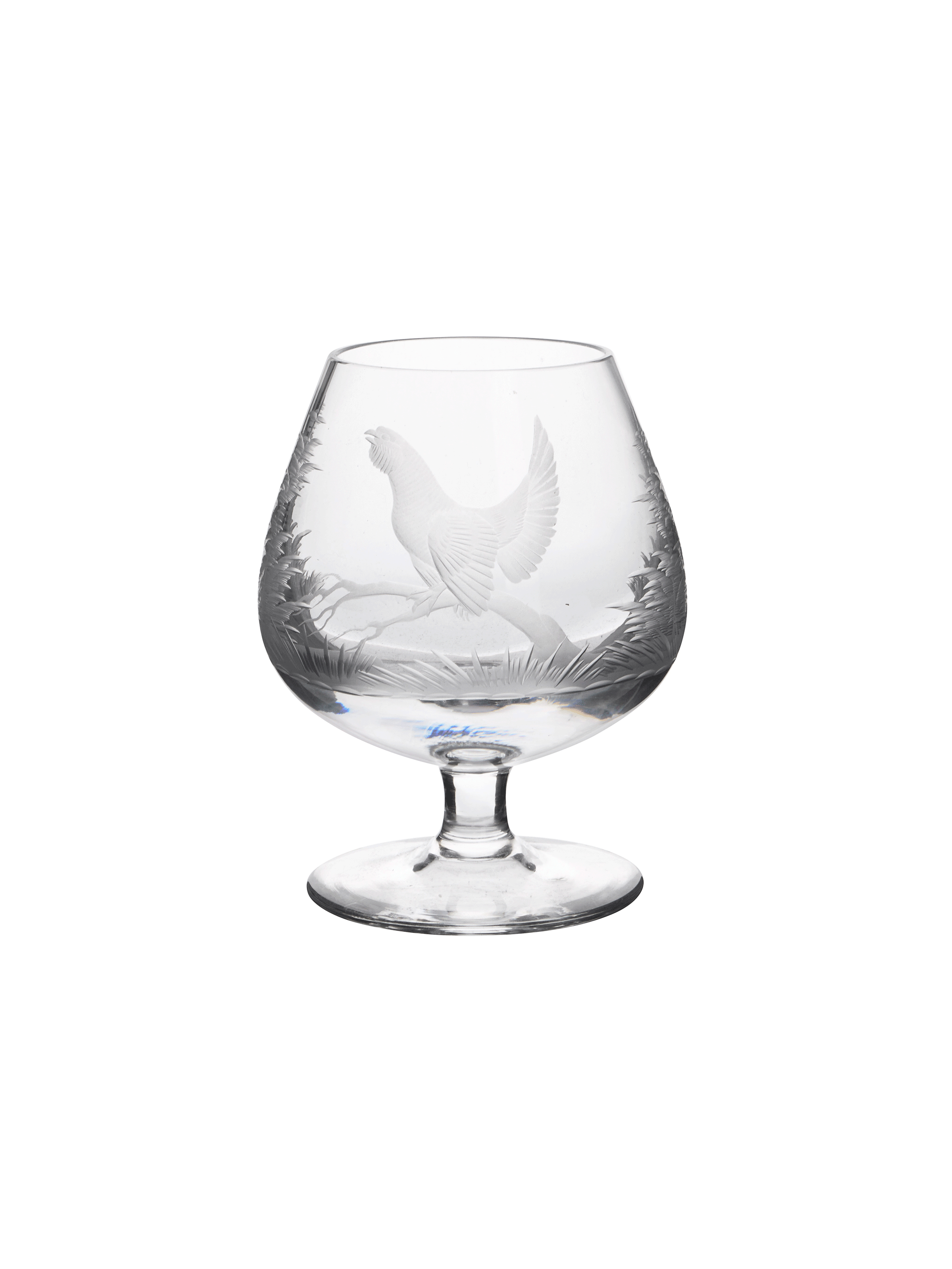 Vintage 1960s Crystal Queen Lace American Wildlife Brandy Snifter ...