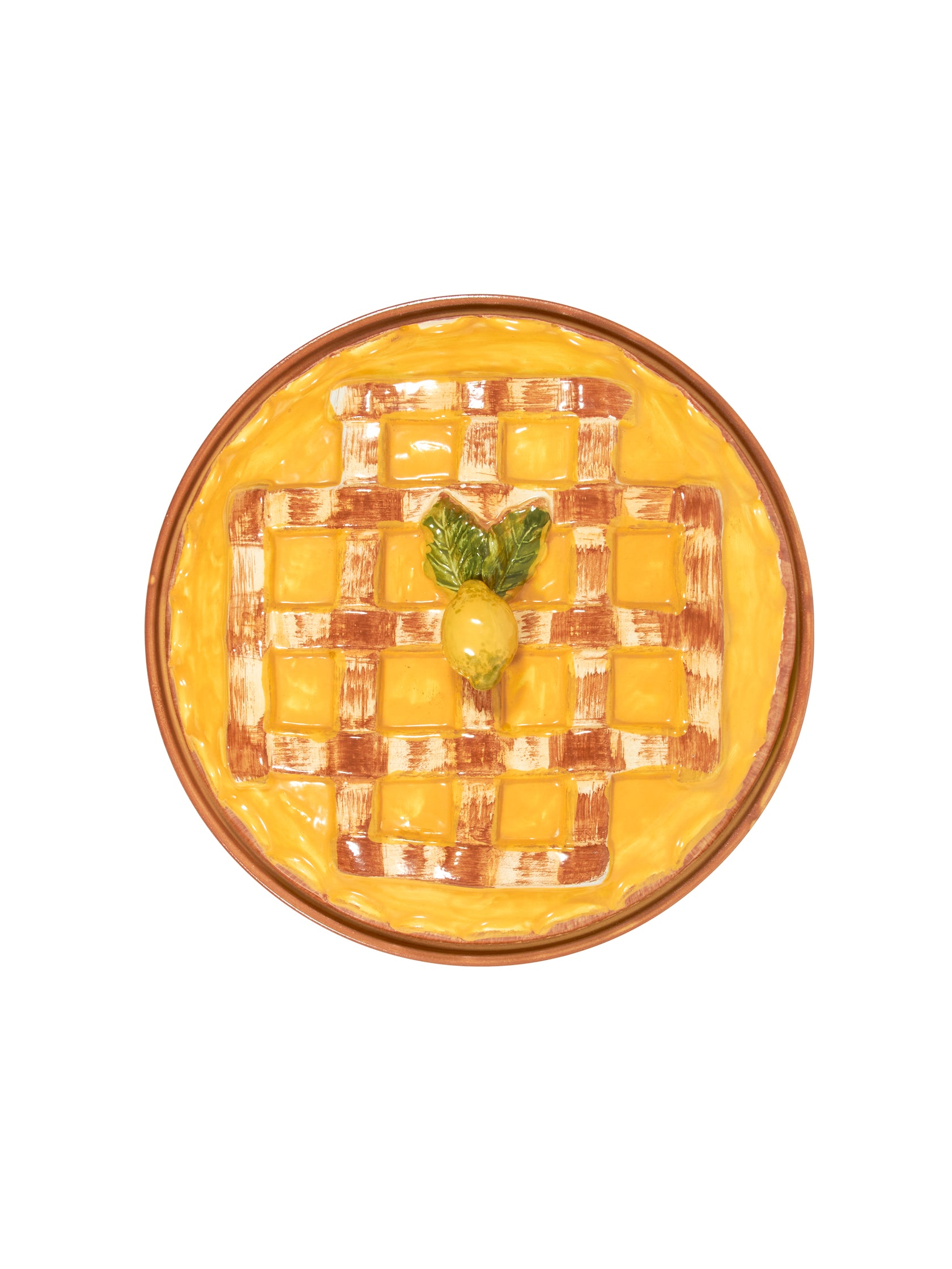 Shop the Vintage Ceramic Lemon Lattice Pie Keeper at Weston Table