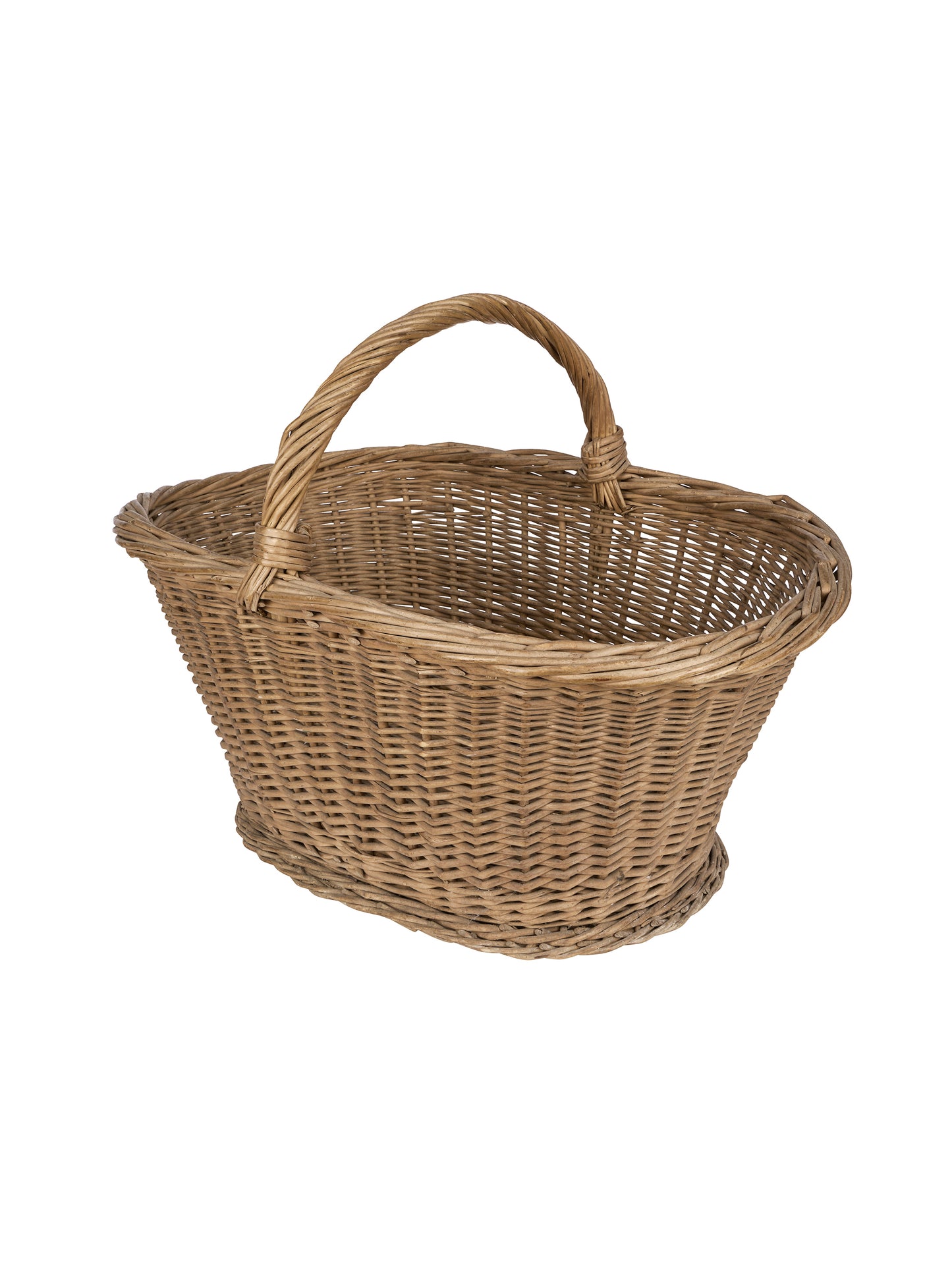 Vintage 1950s French Blonde Deep Oval Wicker Basket | Baskets & Buckets ...