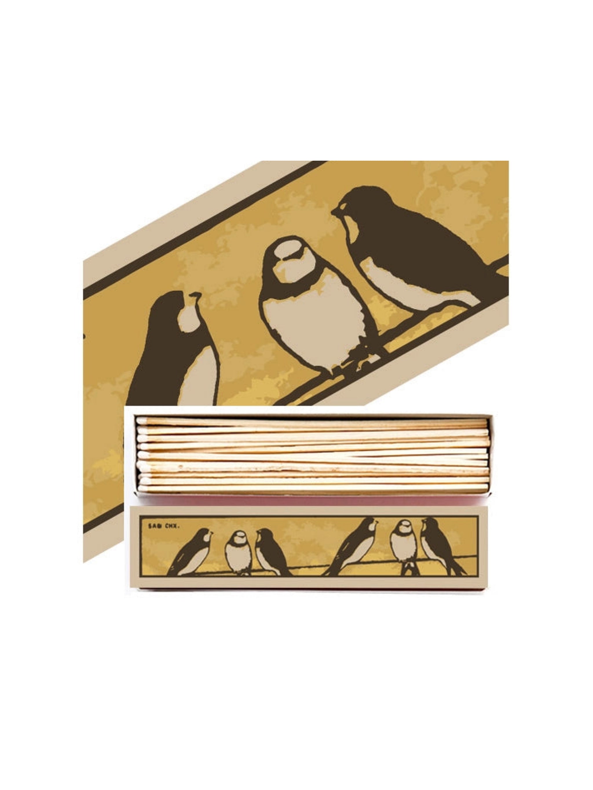 Archivist Gallery Swallows Long Matchbox | Match Safes & Strikers ...
