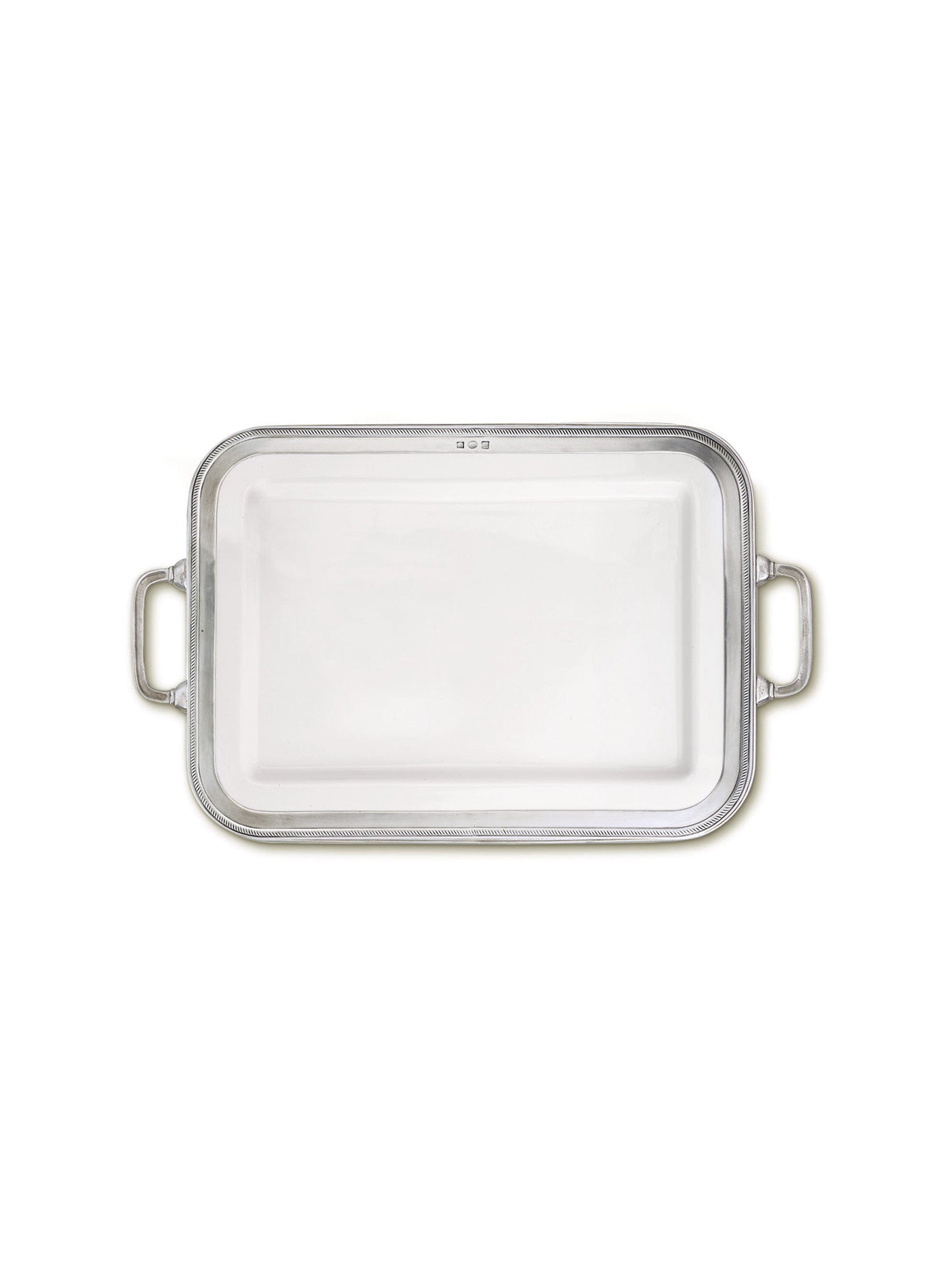 Shop the MATCH Pewter Luisa Rectangle Platter with Handles at Weston Table