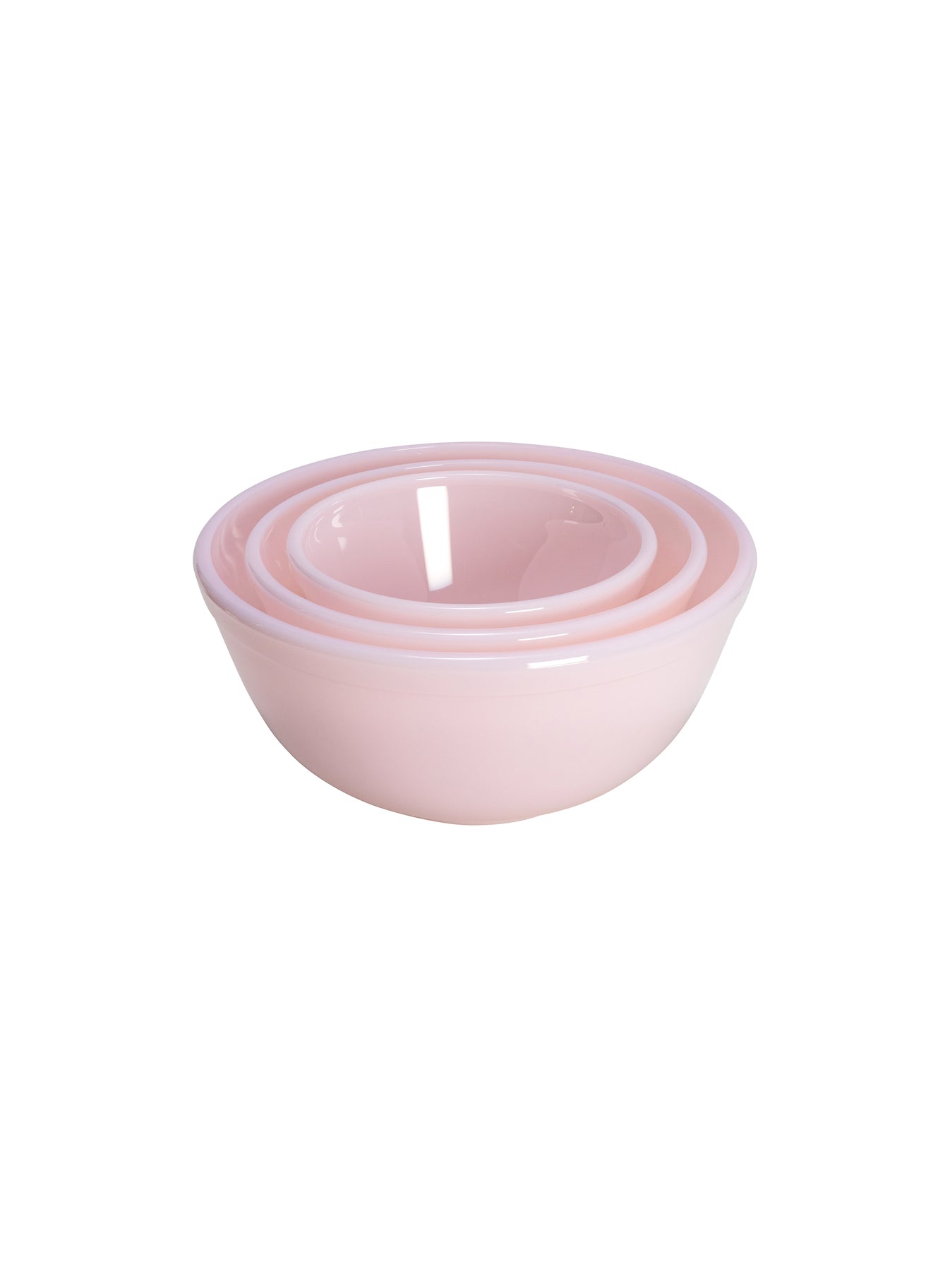 Mosser Glass Pink 3 Piece Mixing Bowl Set | Mixing Bowls | Weston Table