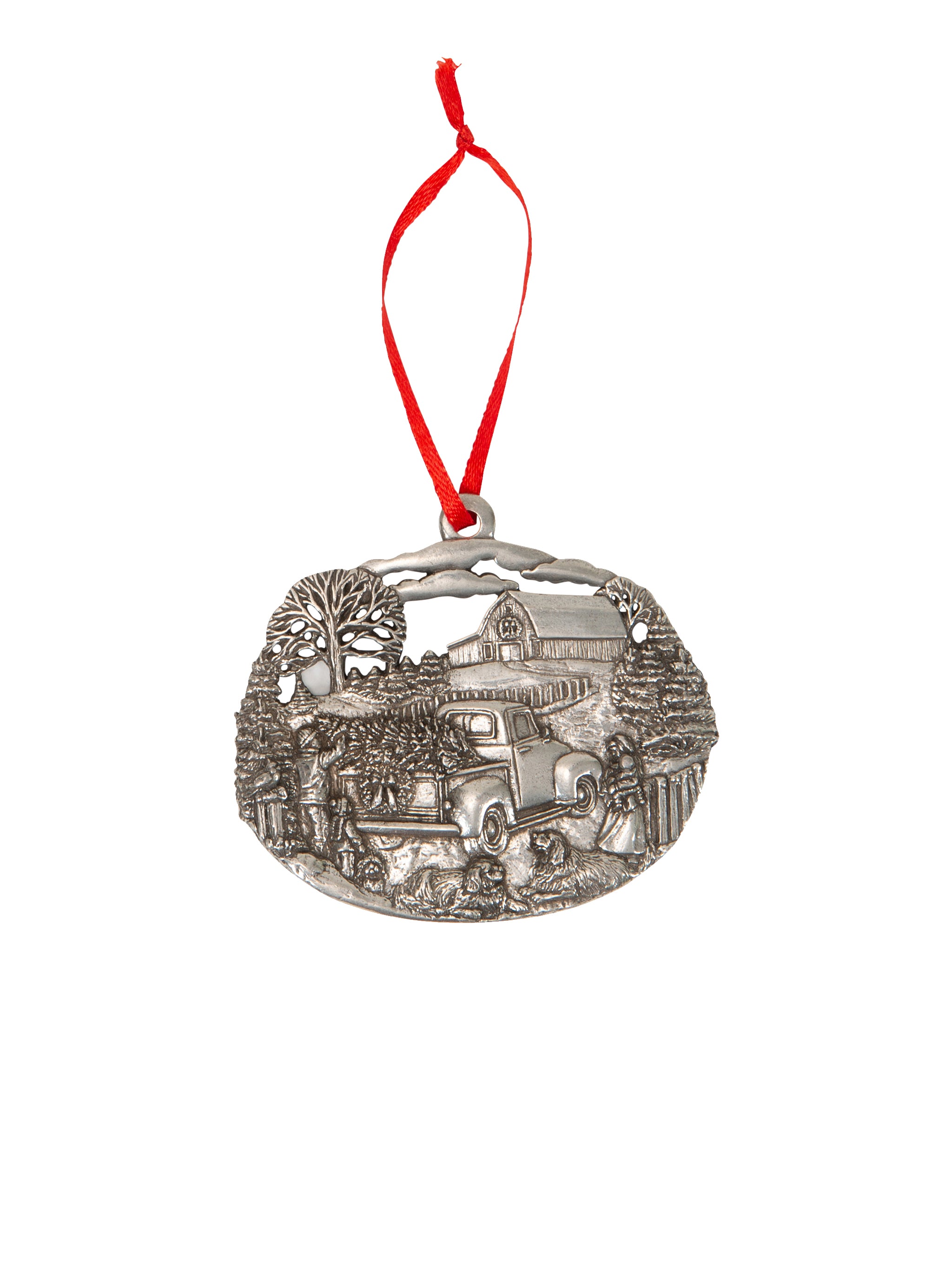 Pewter Tree Cutting Ornament | Christmas Ornaments | Weston Table