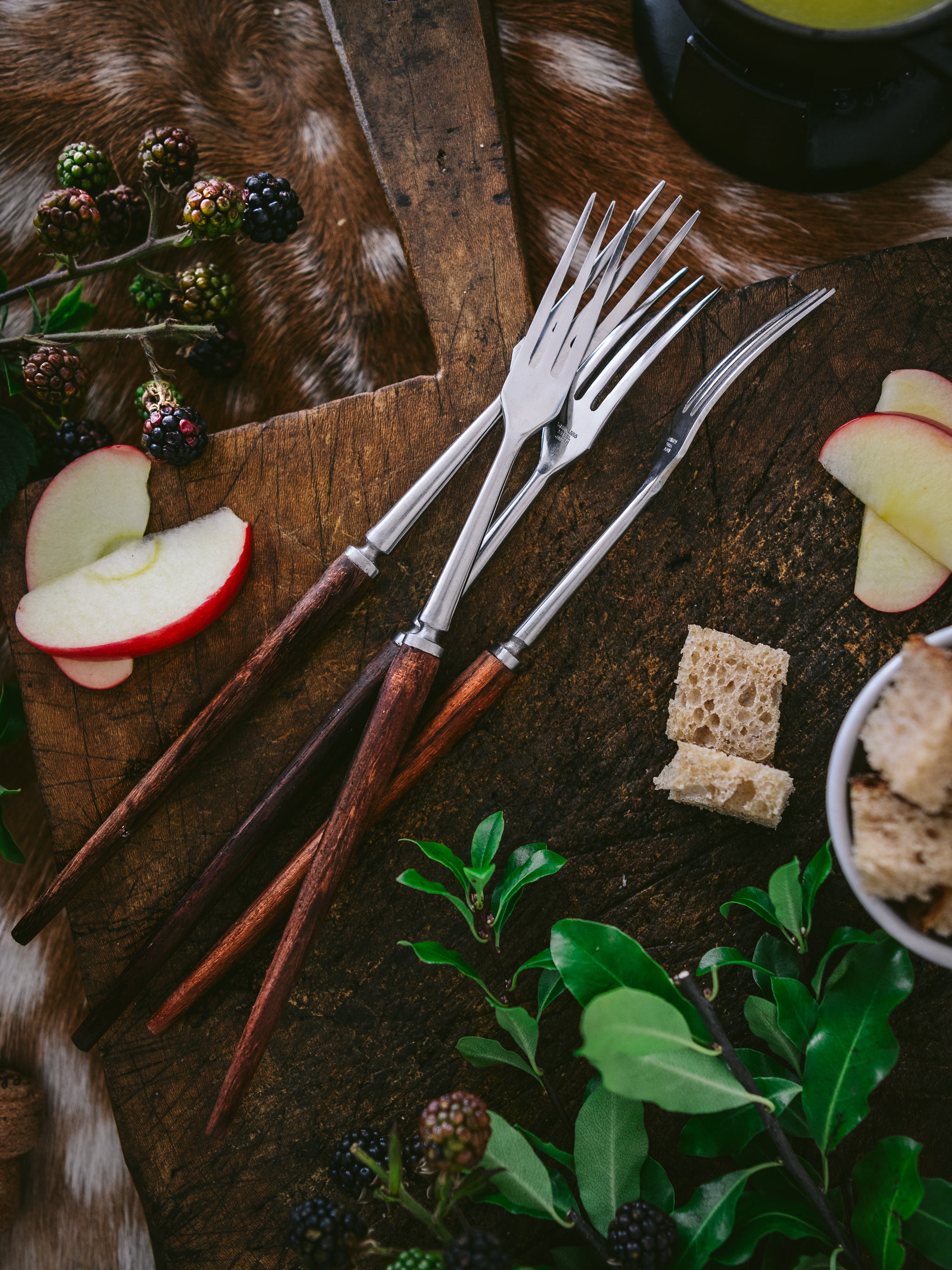 Vintage Retro Japanese Teak Wood Handled Forks | Flatware & Serving ...