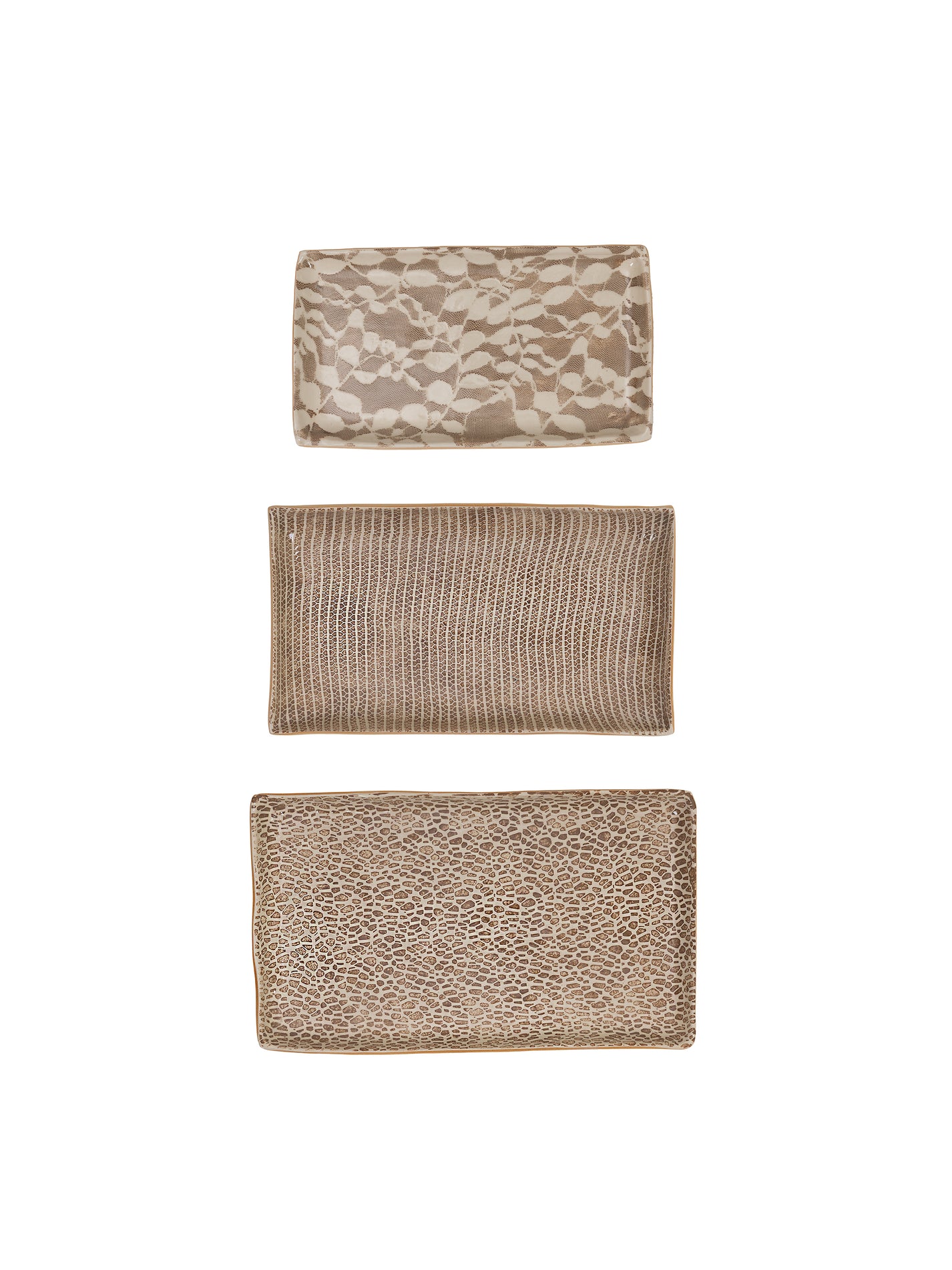 Terrafirma Ceramics Mocha Stacking Rectangle Trays | Platters & Serving Trays | Weston Table