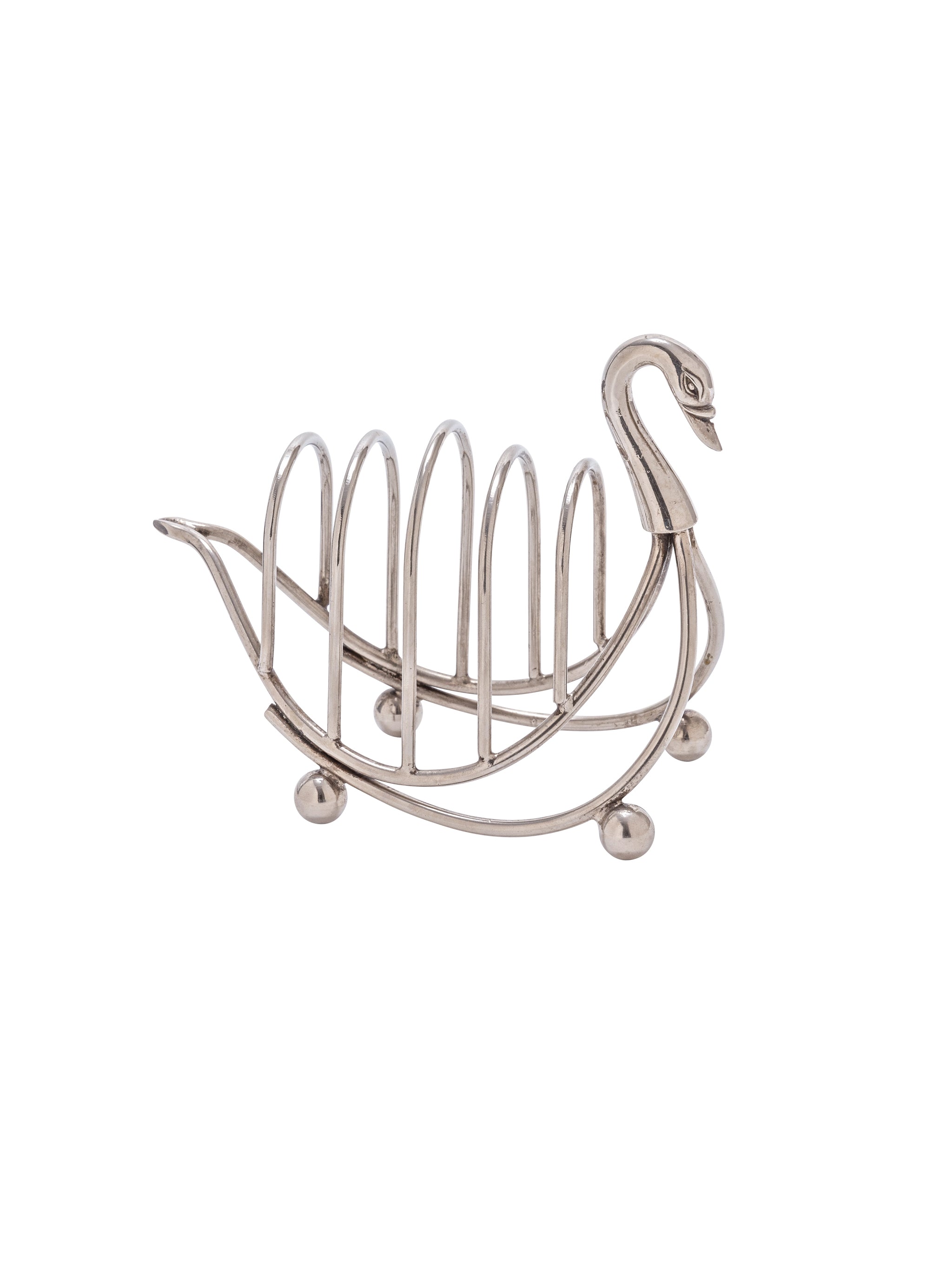 Shop the Vintage 1950s Silver Plate Swan Toast Rack at Weston Table